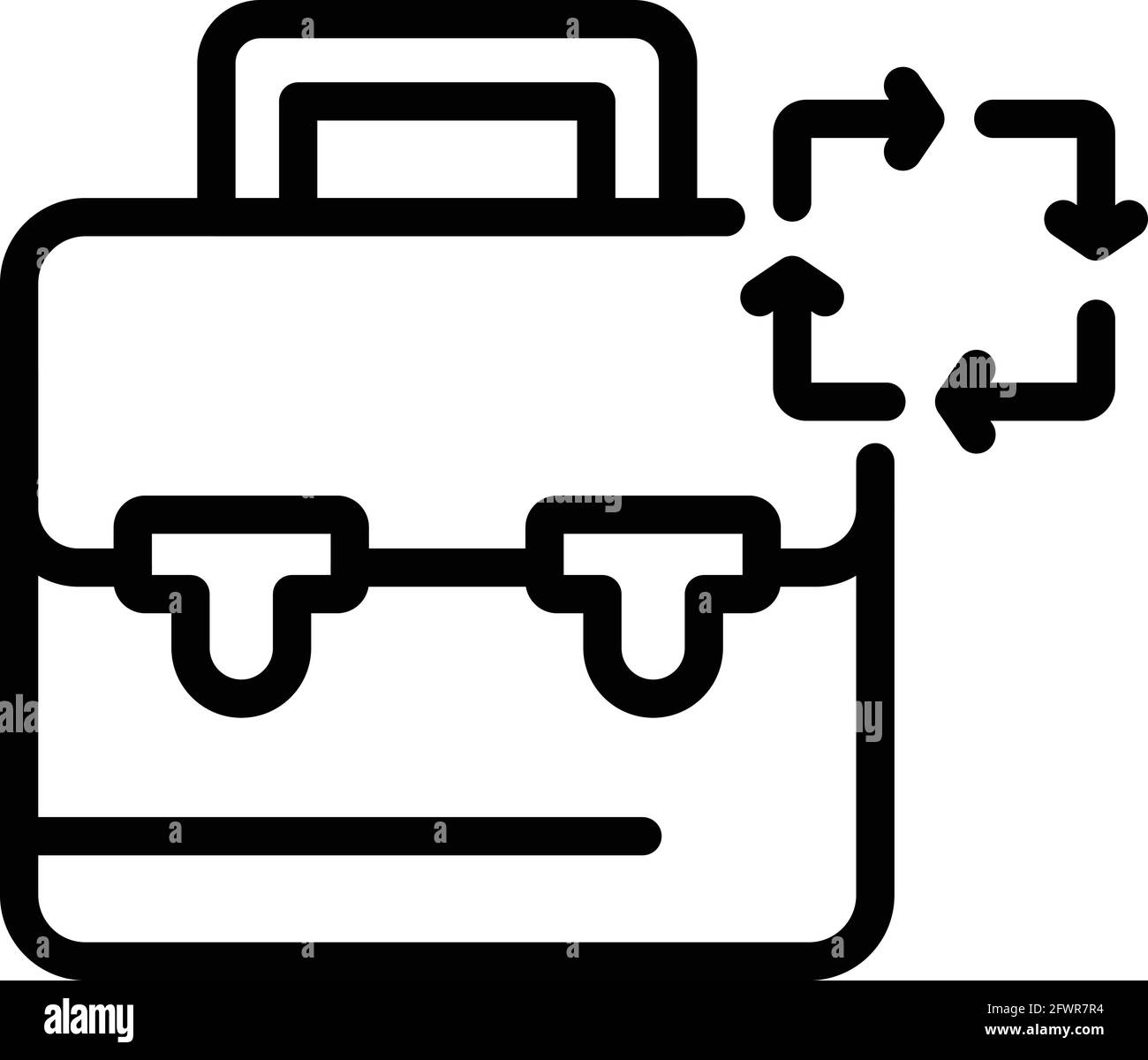 Work regeneration icon. Outline Work regeneration vector icon for web ...
