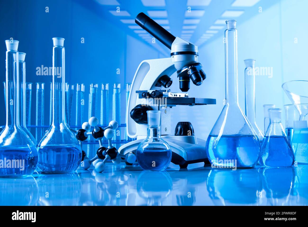 Laboratory Research and Development. Scientific glassware for chemical experiment Stock Photo ...