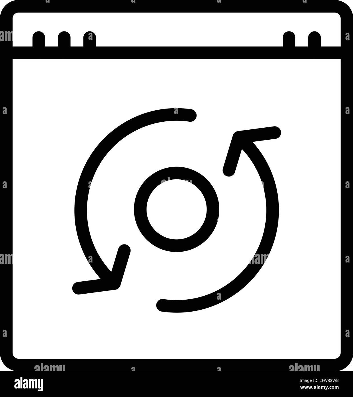 Webpage refresh icon. Outline Webpage refresh vector icon for web ...