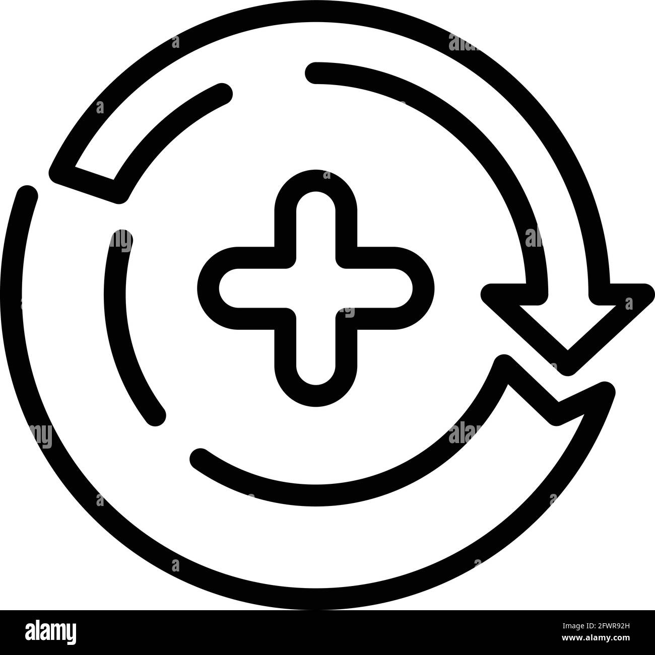 Add update icon. Outline Add update vector icon for web design isolated ...