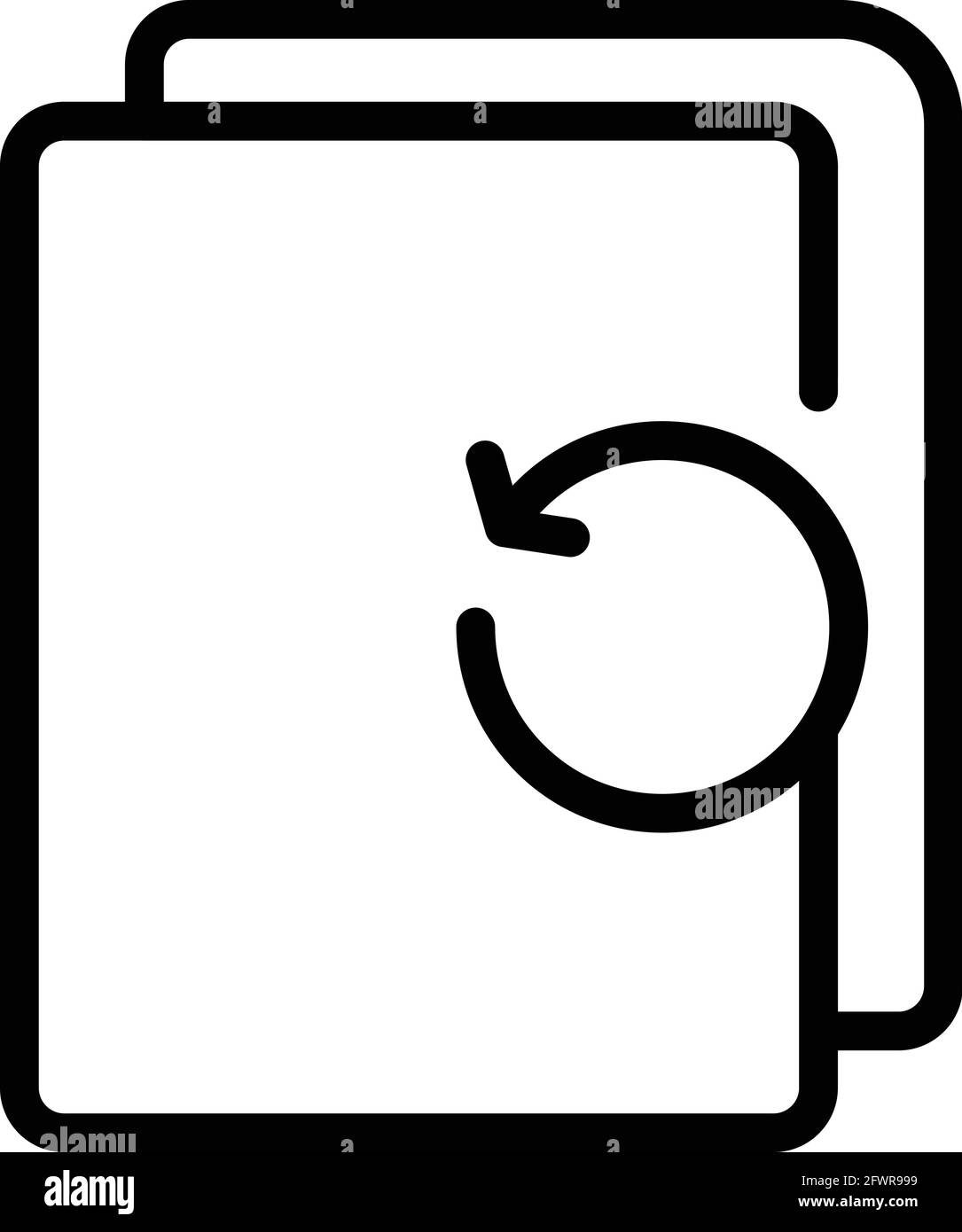 Files backup icon. Outline Files backup vector icon for web design isolated on white background ...