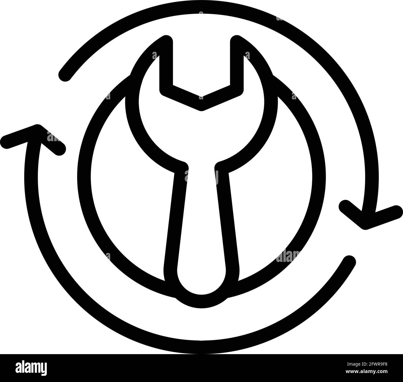 Settings Backup Icon Outline Settings Backup Vector Icon For Web