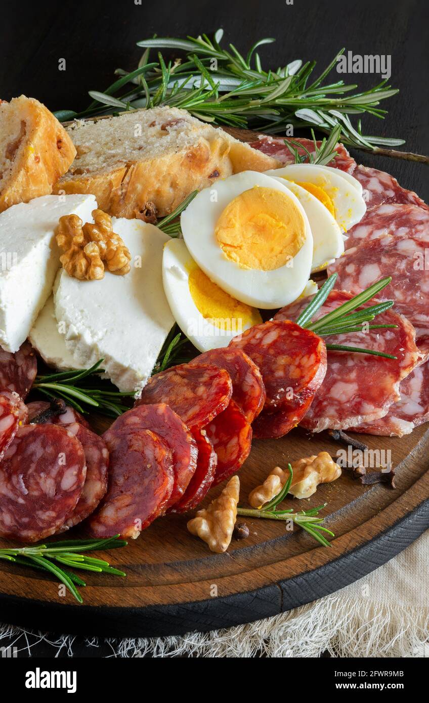 typical Neapolitan dish of the Easter period with cold cuts, ricotta ...