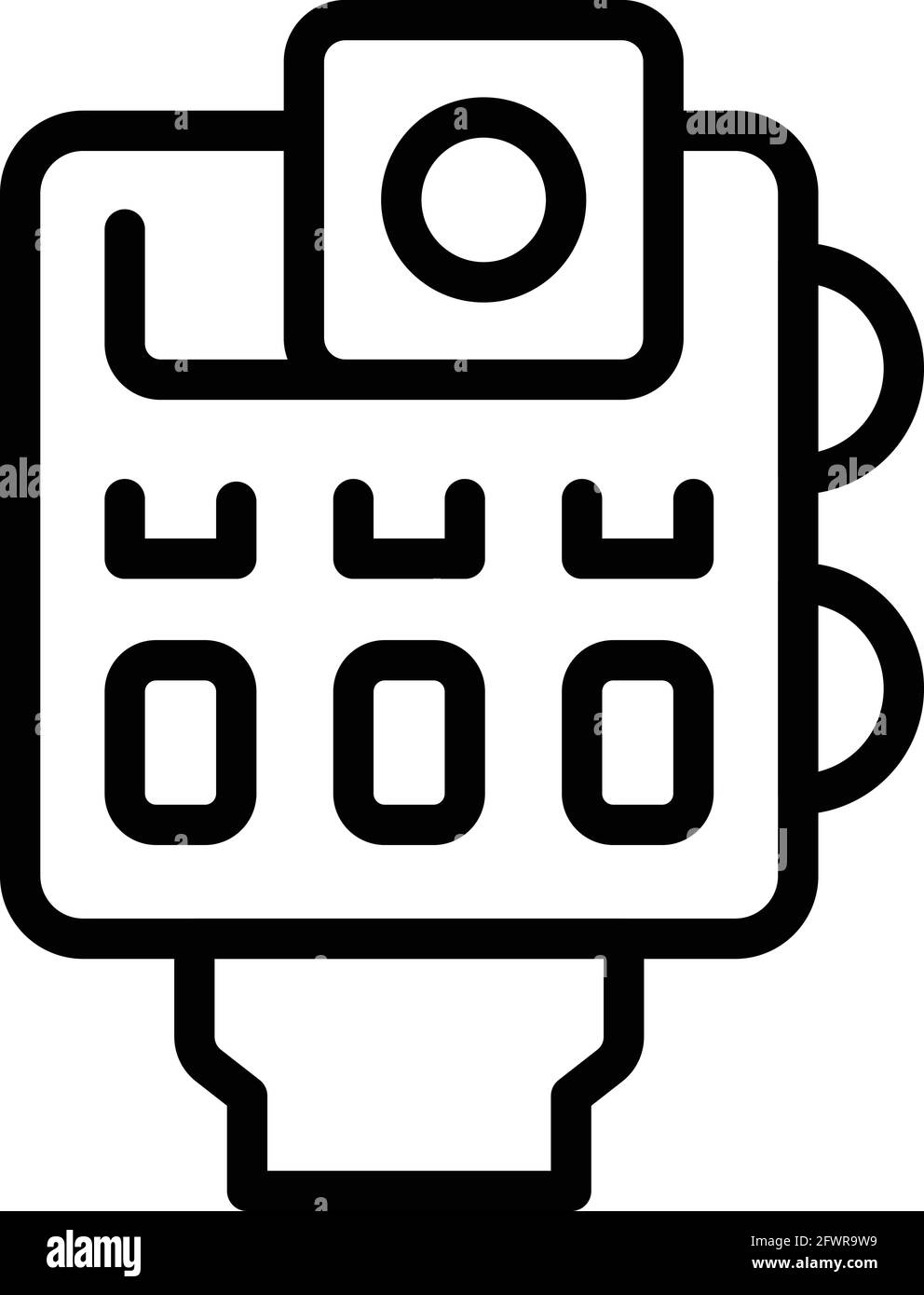 Speed limit radar icon. Outline Speed limit radar vector icon for web ...