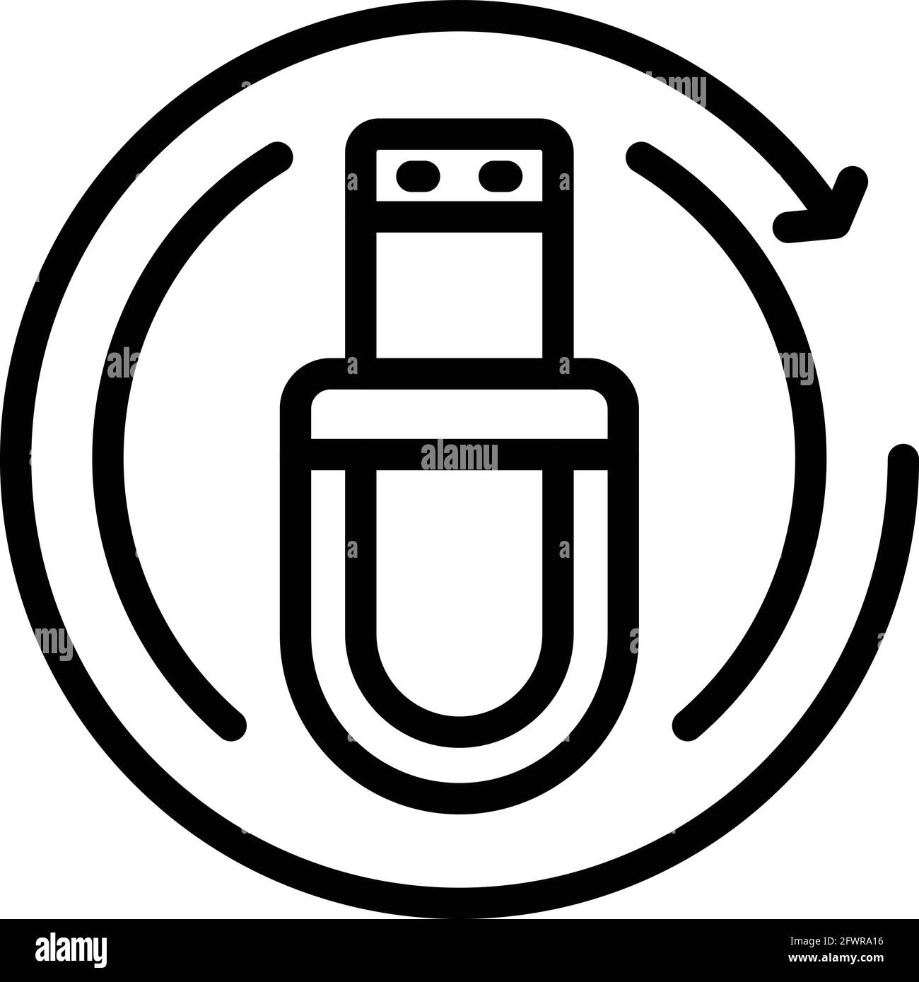 Stick update icon. Outline Stick update vector icon for web design ...