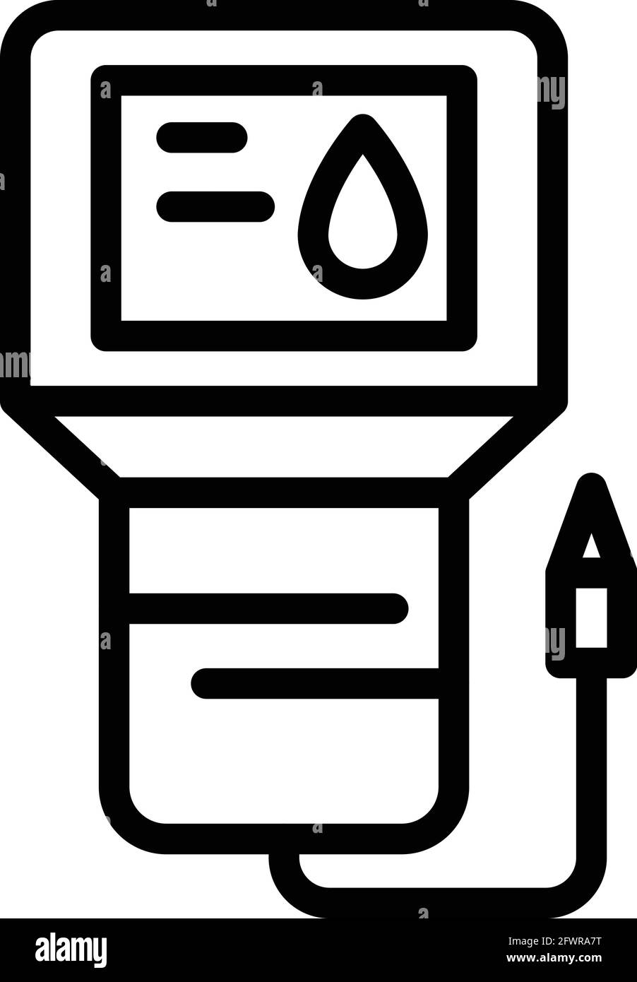 Water ph meter icon. Outline Water ph meter vector icon for web design ...