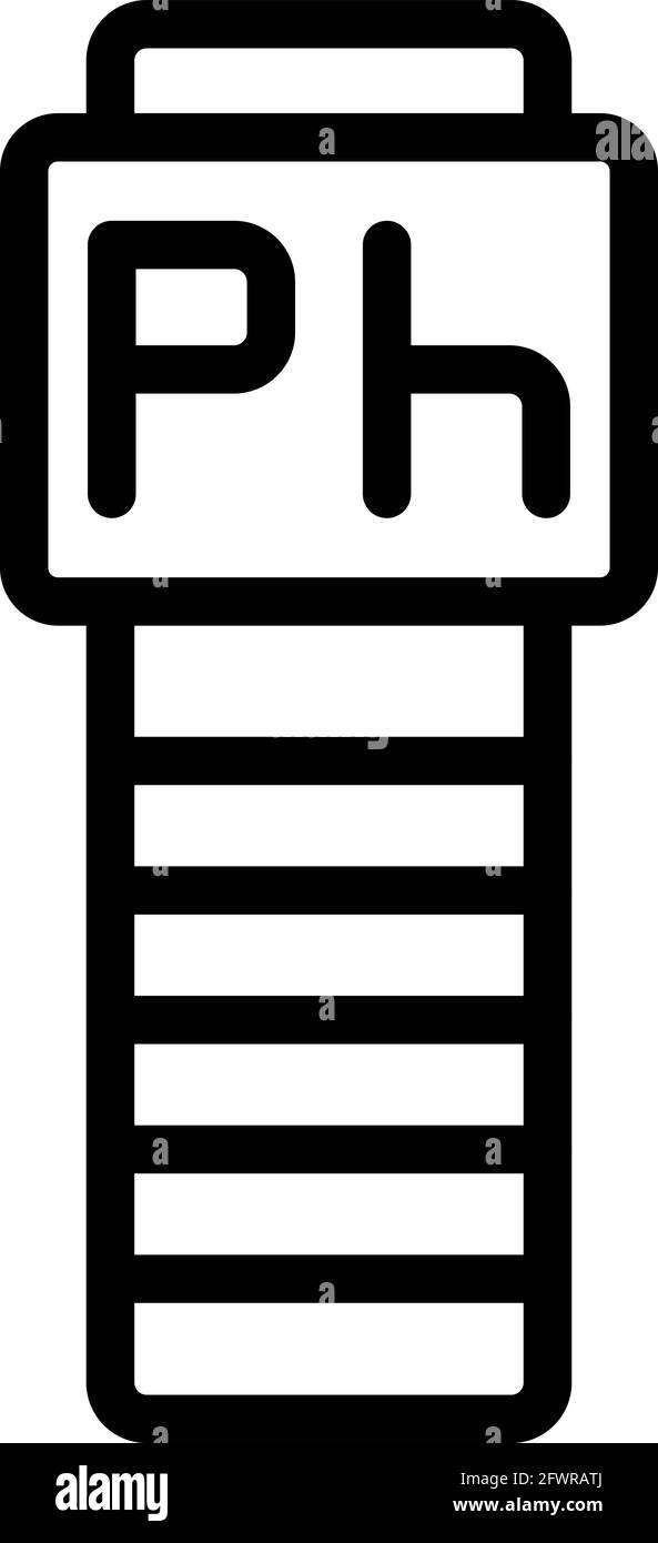 Test ph metericon. Outline Test ph metervector icon for web design ...