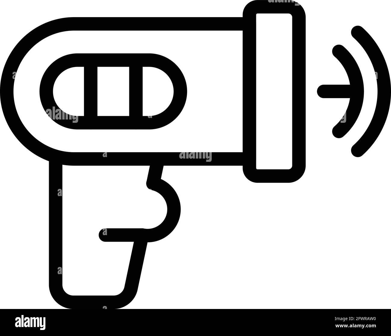 Laser distance meter icon. Outline Laser distance meter vector icon for ...