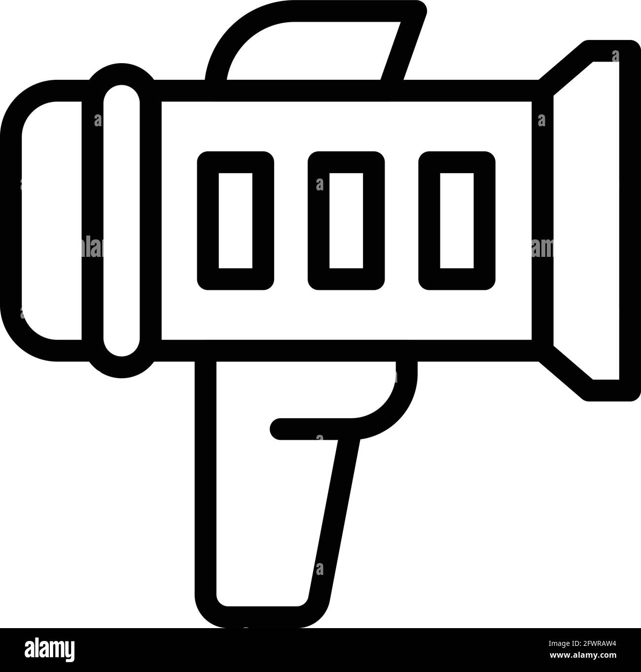 Speed camera icon. Outline Speed camera vector icon for web design ...