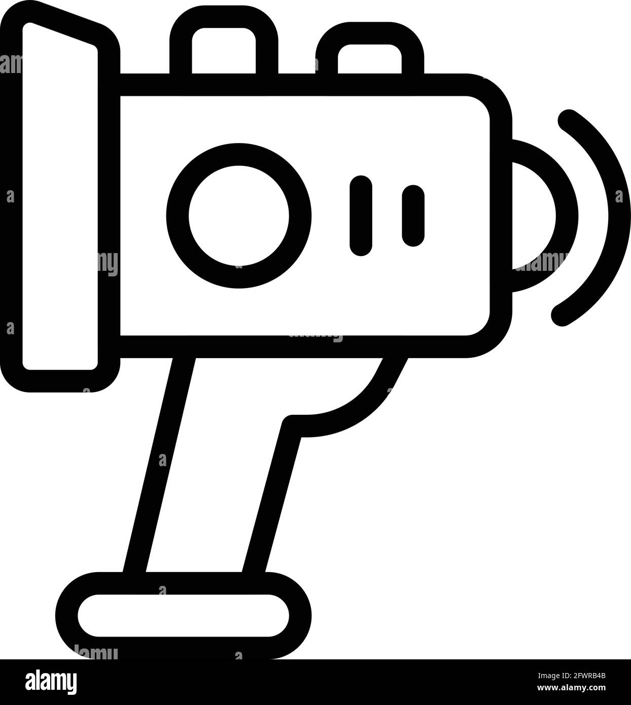 Radar speedometer icon. Outline Radar speedometer vector icon for web ...