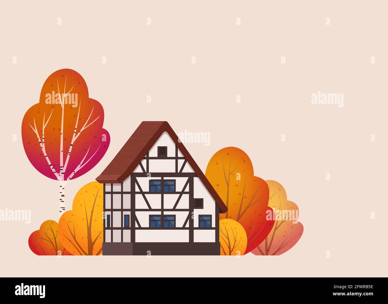 Beautiful forest landscape small Stock Vector Images - Alamy