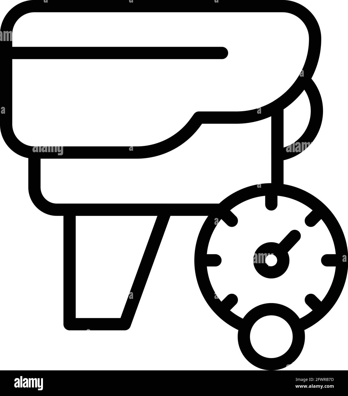 Speed trap radar icon. Outline Speed trap radar vector icon for web ...