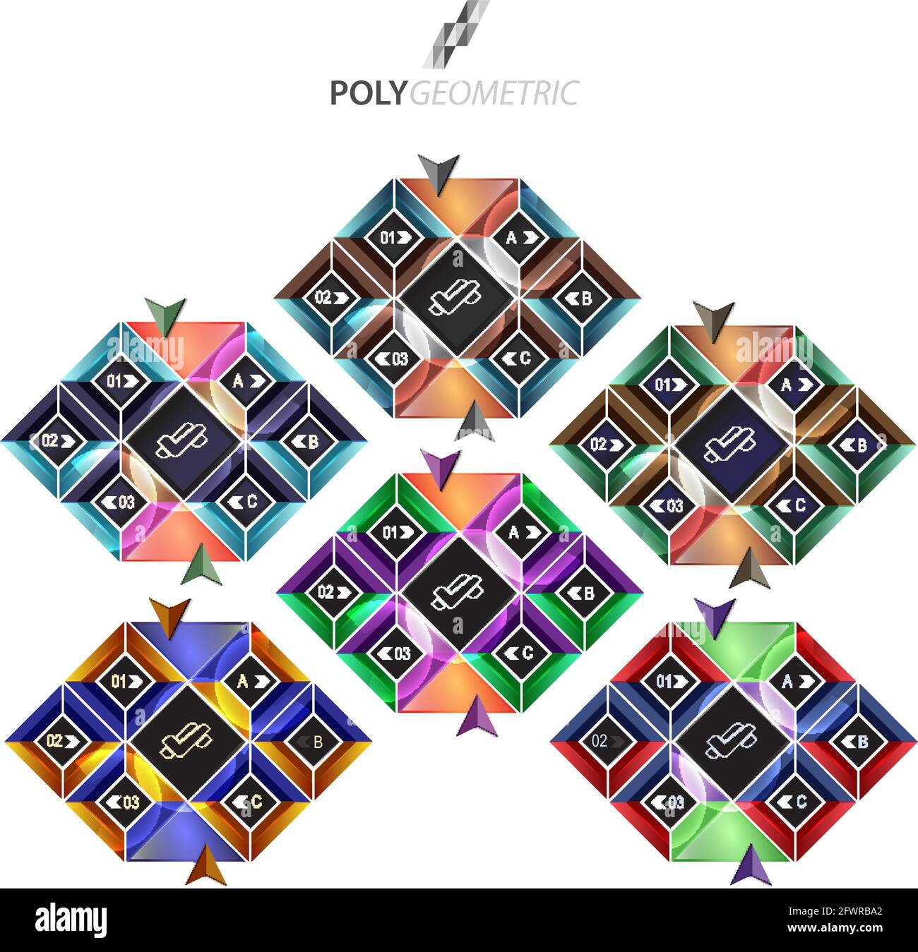 Business infographic template for interactive data communication Stock ...