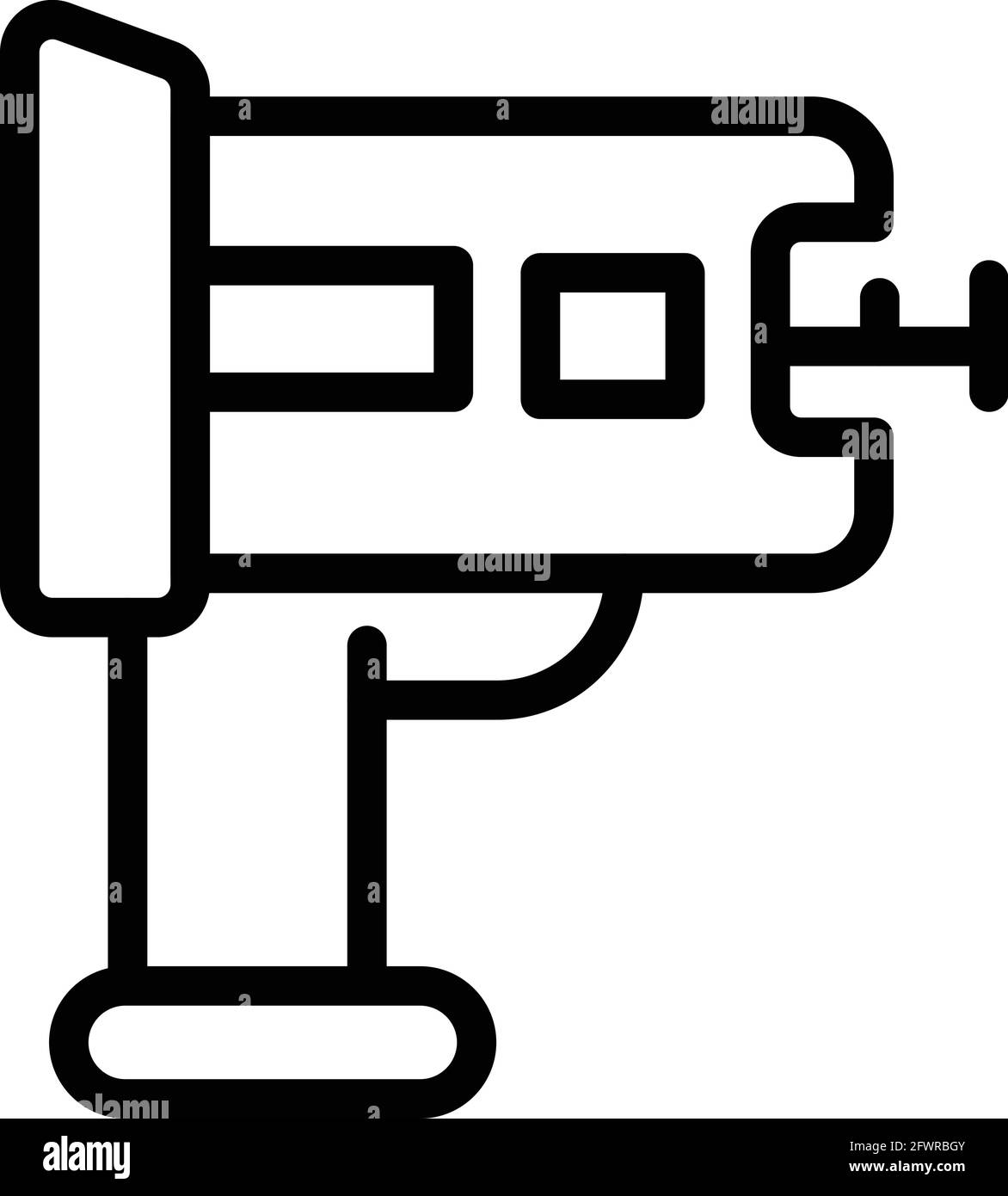 Laser ruler icon. Outline Laser ruler vector icon for web design ...