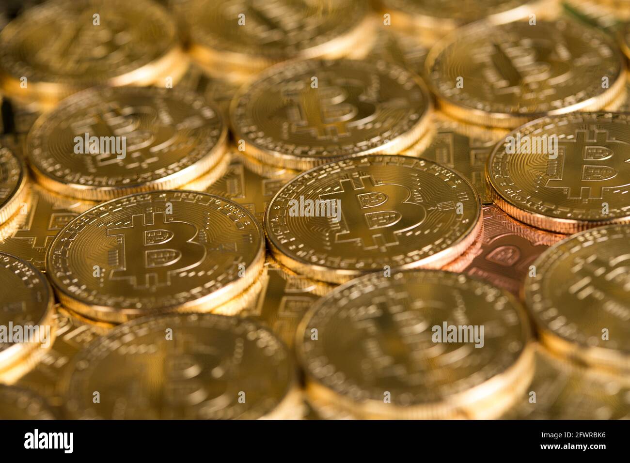 Bitcoin is a cryptocurrency and worldwide payment, technology concept ...