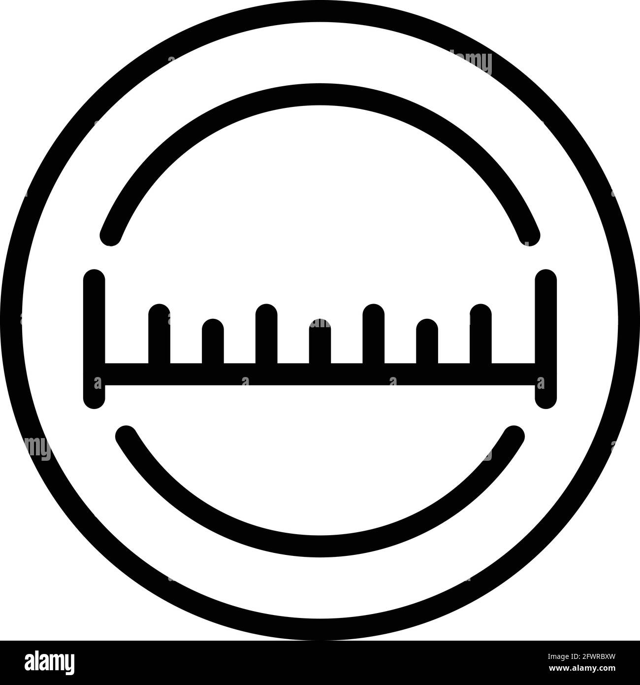 Digital tape measure icon. Outline Digital tape measure vector icon for ...