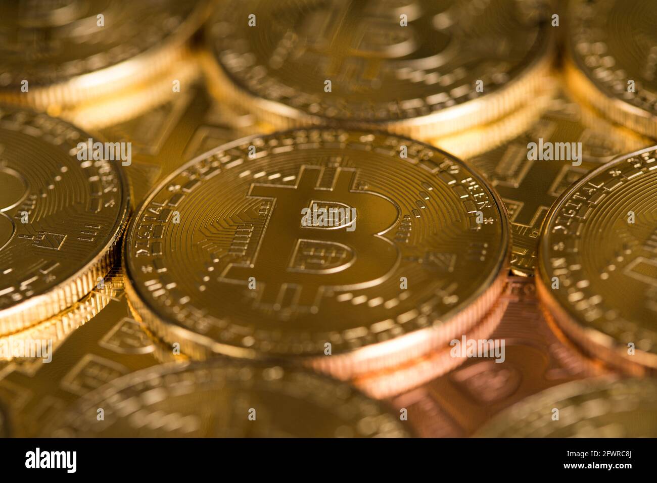 Bitcoin is a cryptocurrency and worldwide payment, technology concept ...