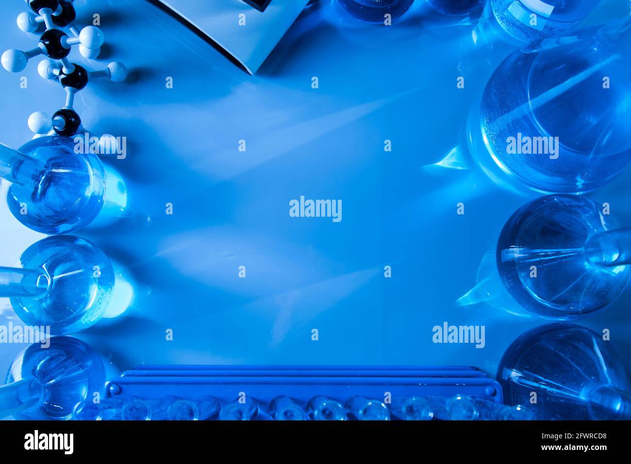 Laboratory Research and Development. Scientific glassware for chemical ...
