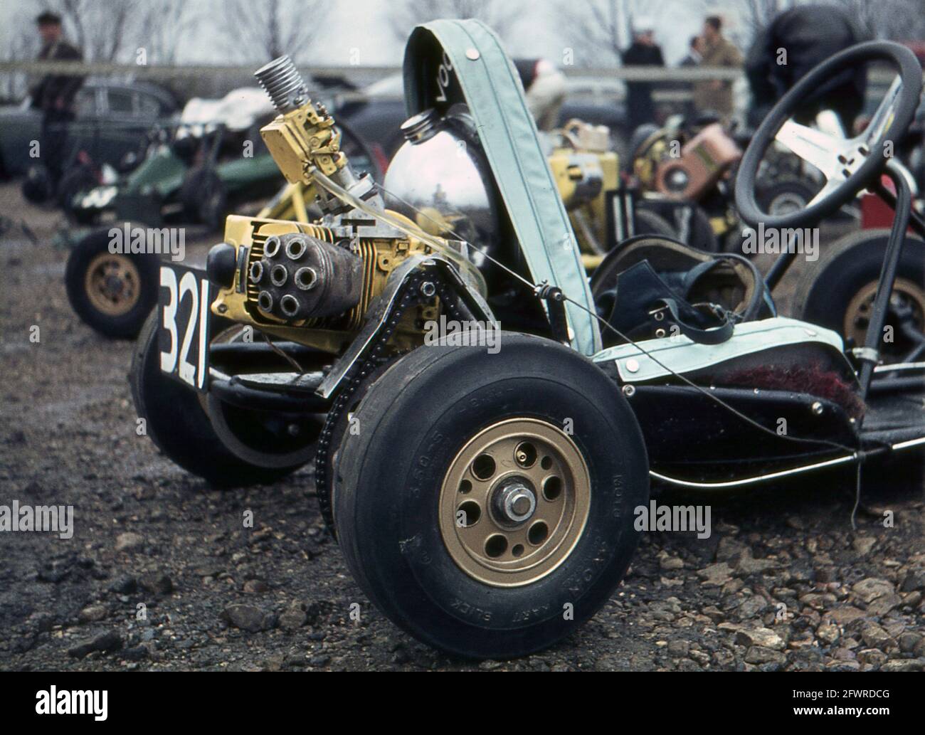 A close-up of a McCulloch go-kart at a race meeting held at Rye House ...