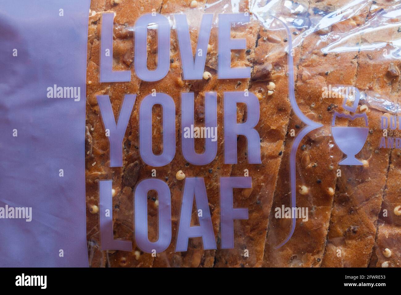 Love your Loaf - detail on M&S Super Seeded loaf of bread Stock Photo ...