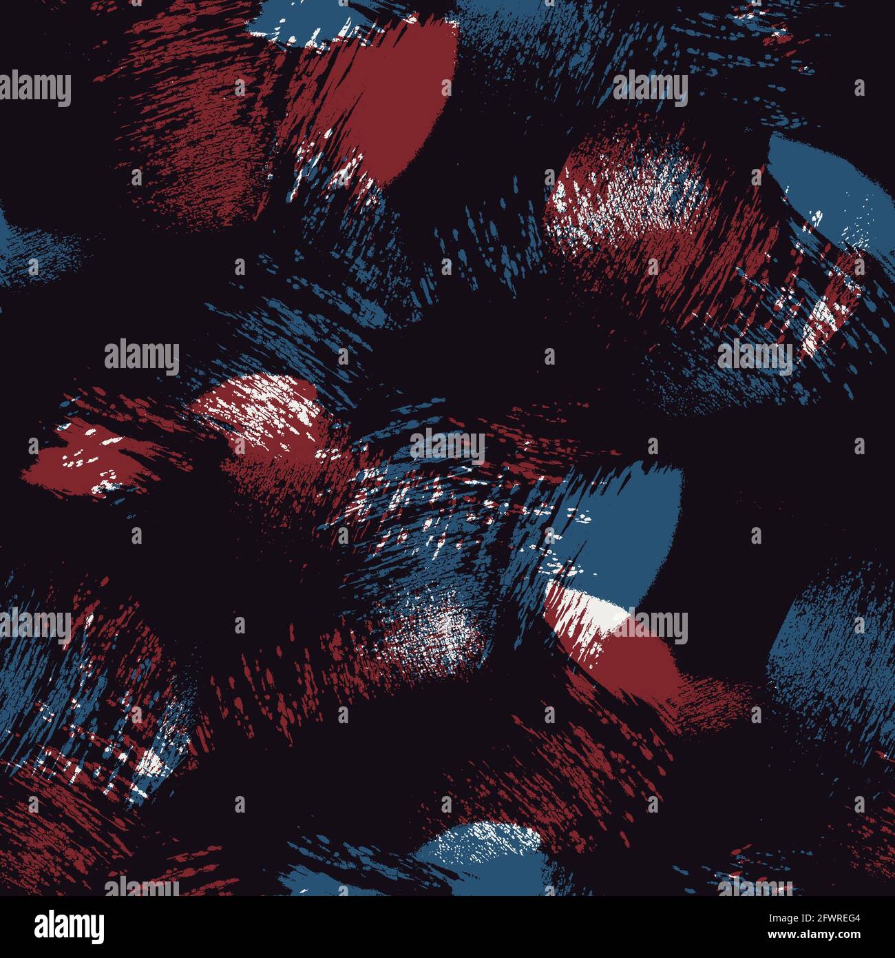 Seamless tropical pattern in red blue black white Stock Photo - Alamy