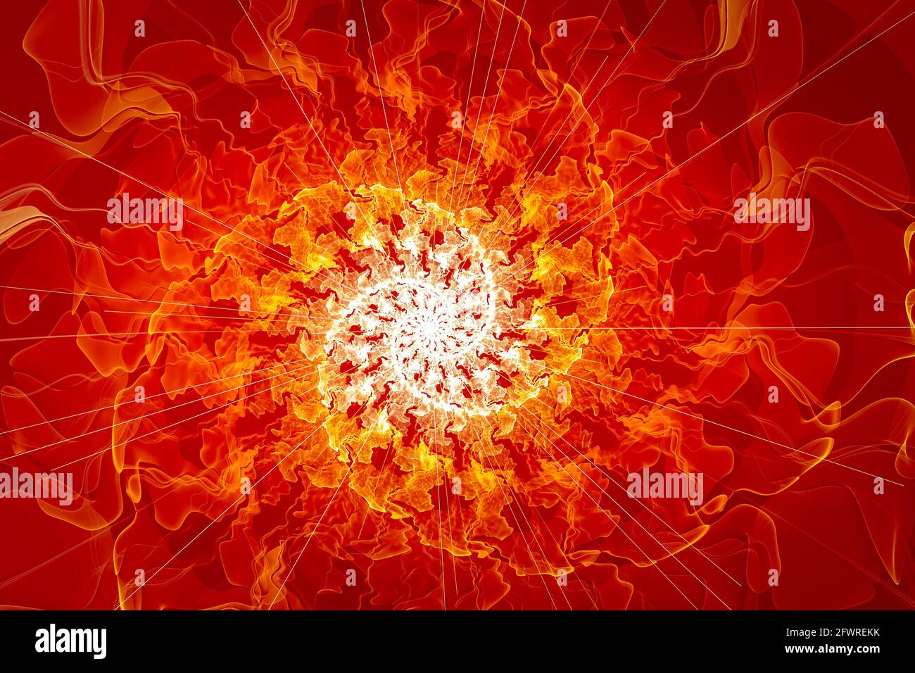 Creative background with powerful and bright abstract sun, decorative ...