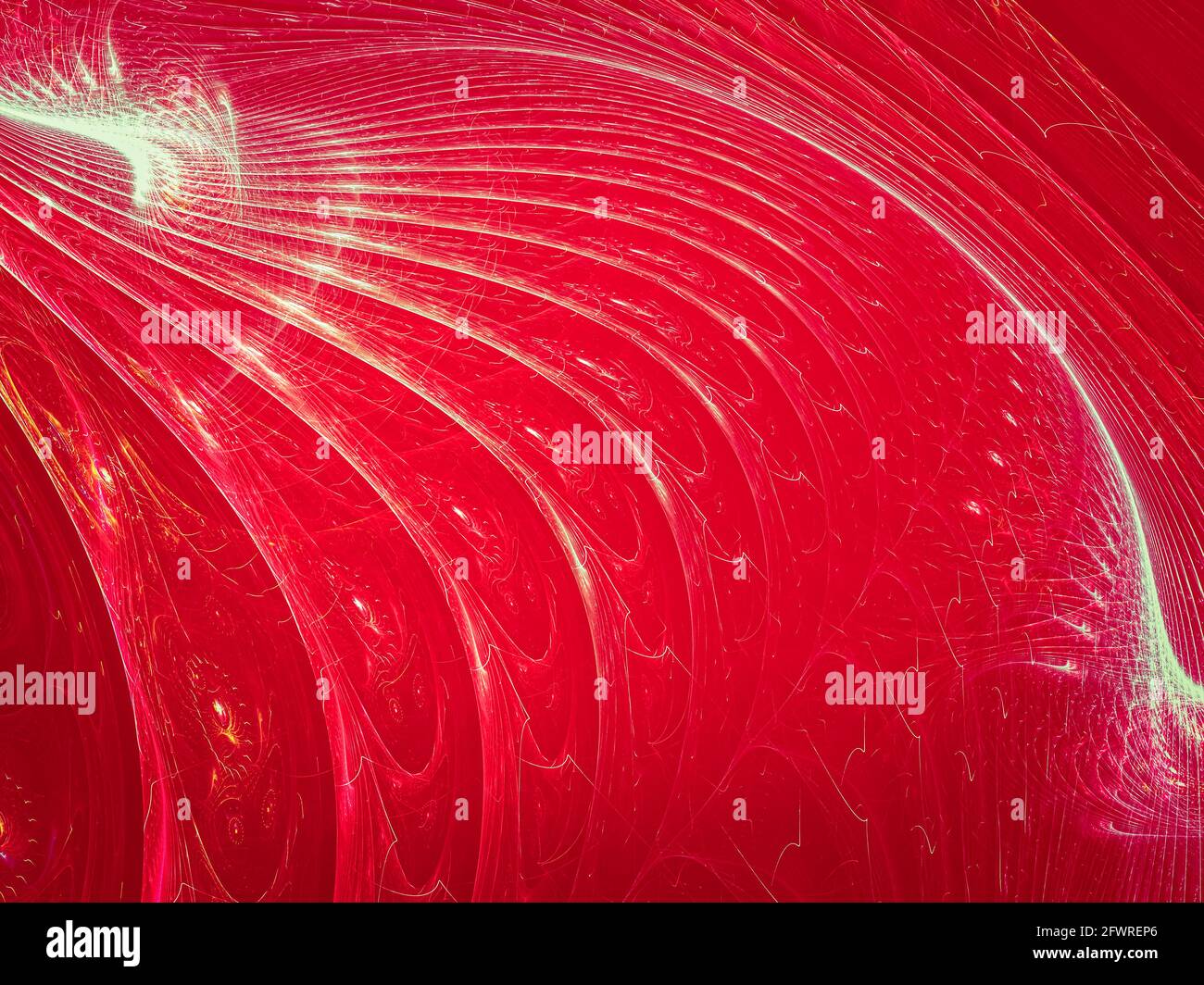 design display with fractals, creative background plant leaves, waves ...