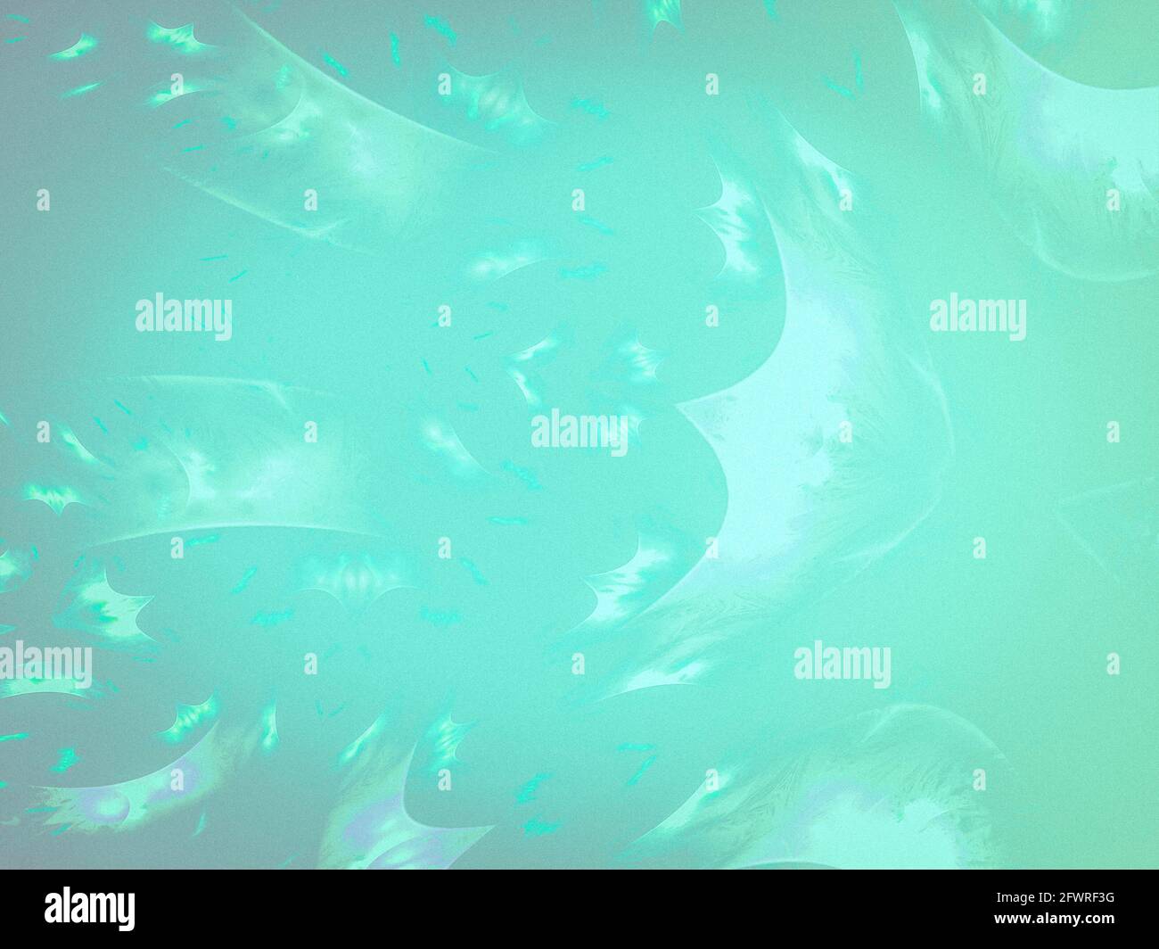 design display with fractals, creative background plant leaves, waves ...