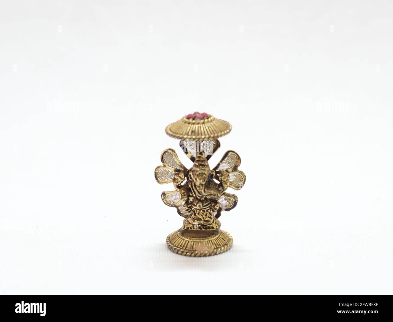 hindu god lord ganesh statue isolated in a white background Stock Photo ...