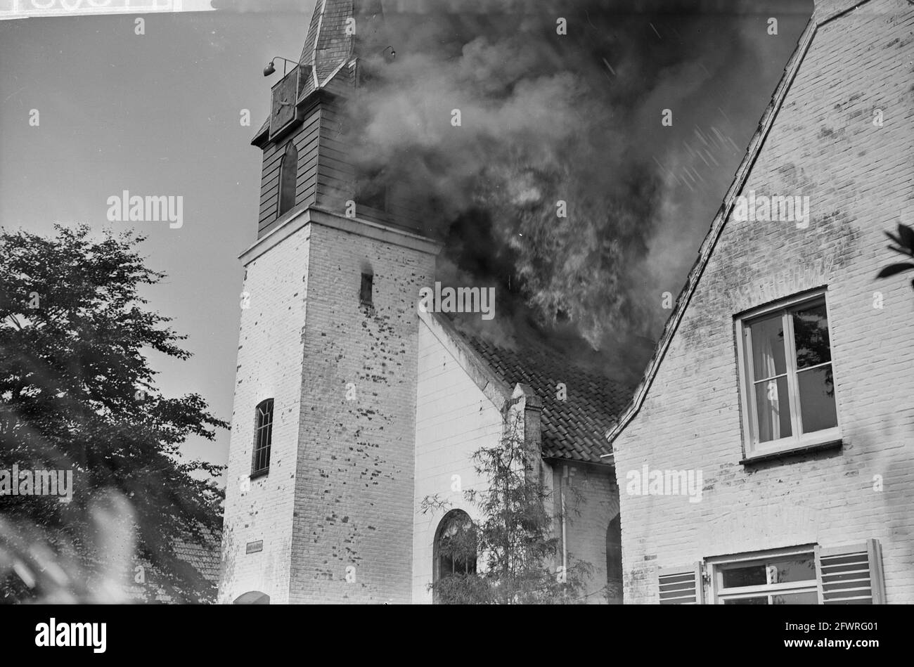 Dutch Reformed Church in Erica (Drenthe) destroyed by fire, August 18 ...