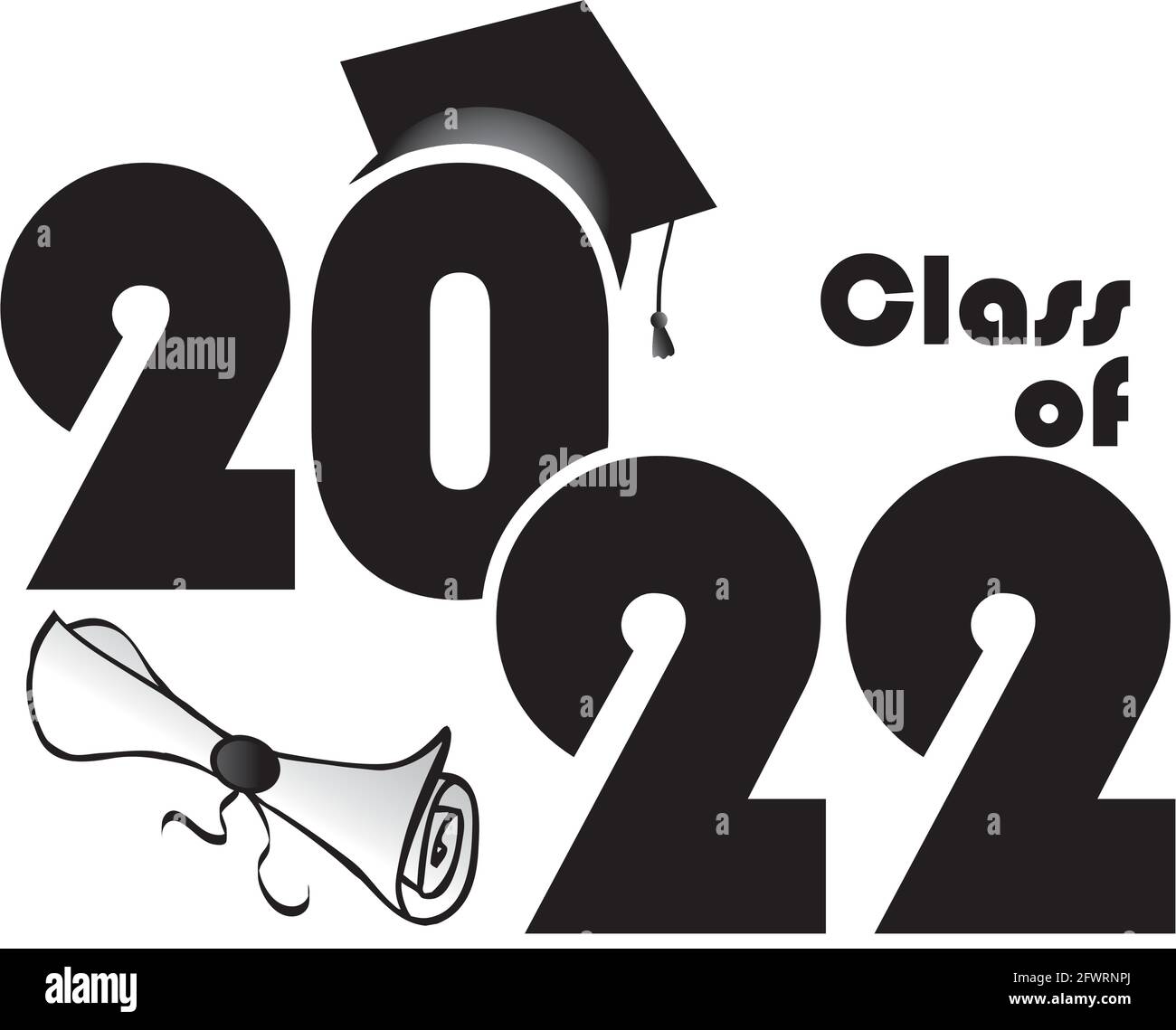 Class of 2022 with diploma and hat stacked Stock Vector Image & Art - Alamy