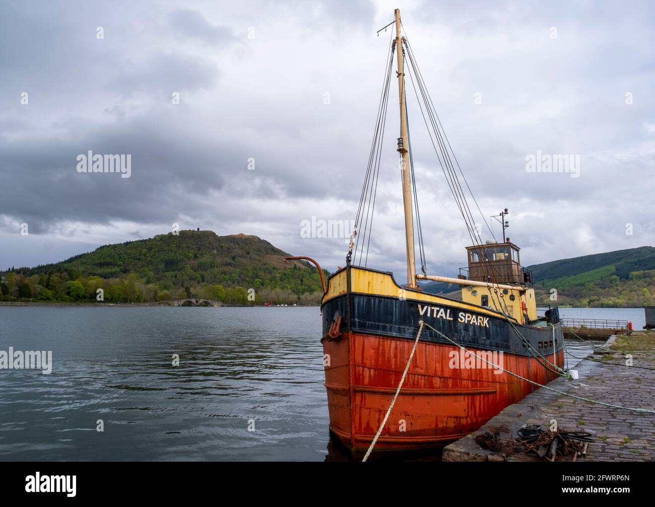 The Vital Spark Clyde Puffer berthed at Inveraray, Argyll. The puffer ...