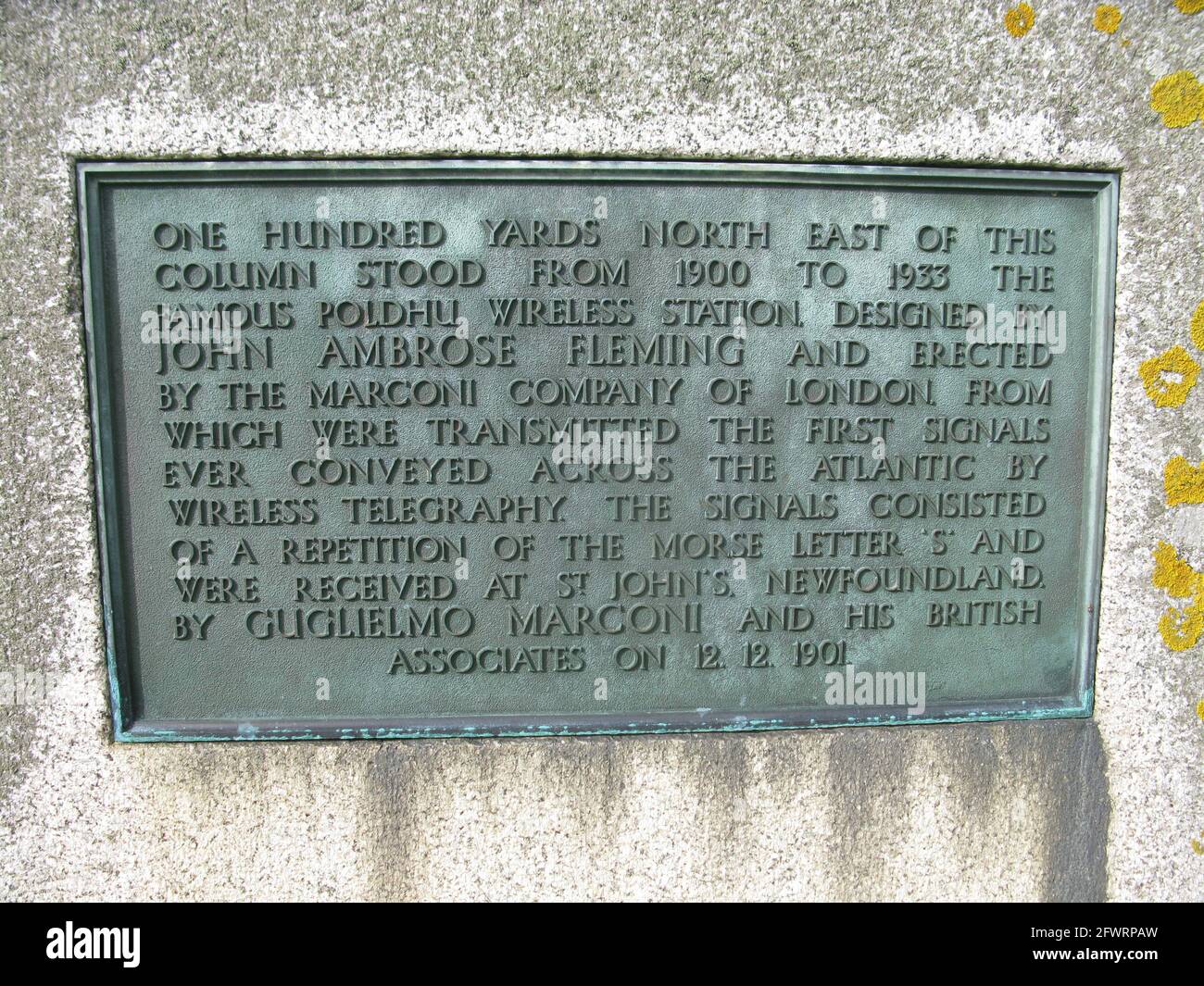Marconi monument. South west coast path. South. Poldhu. Cornwall. West ...
