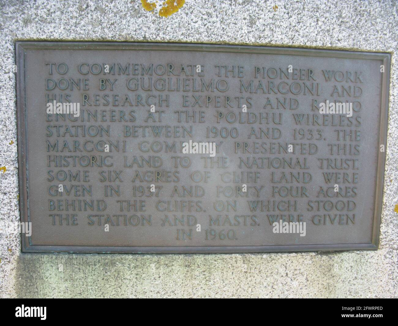 Marconi monument. South west coast path. South. Poldhu. Cornwall. West ...