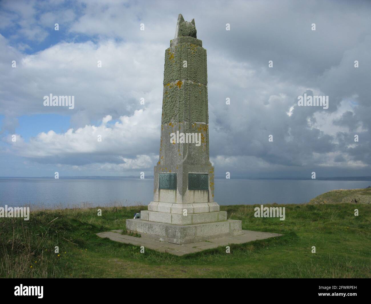 Marconi monument. South west coast path. South. Poldhu. Cornwall. West ...