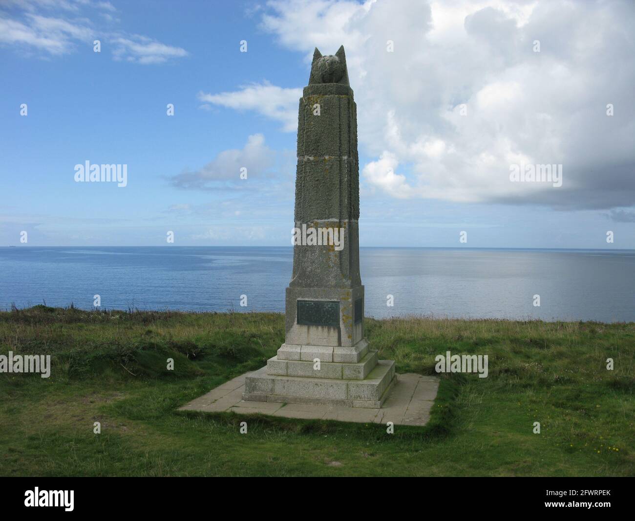 Marconi monument. South west coast path. South. Poldhu. Cornwall. West ...
