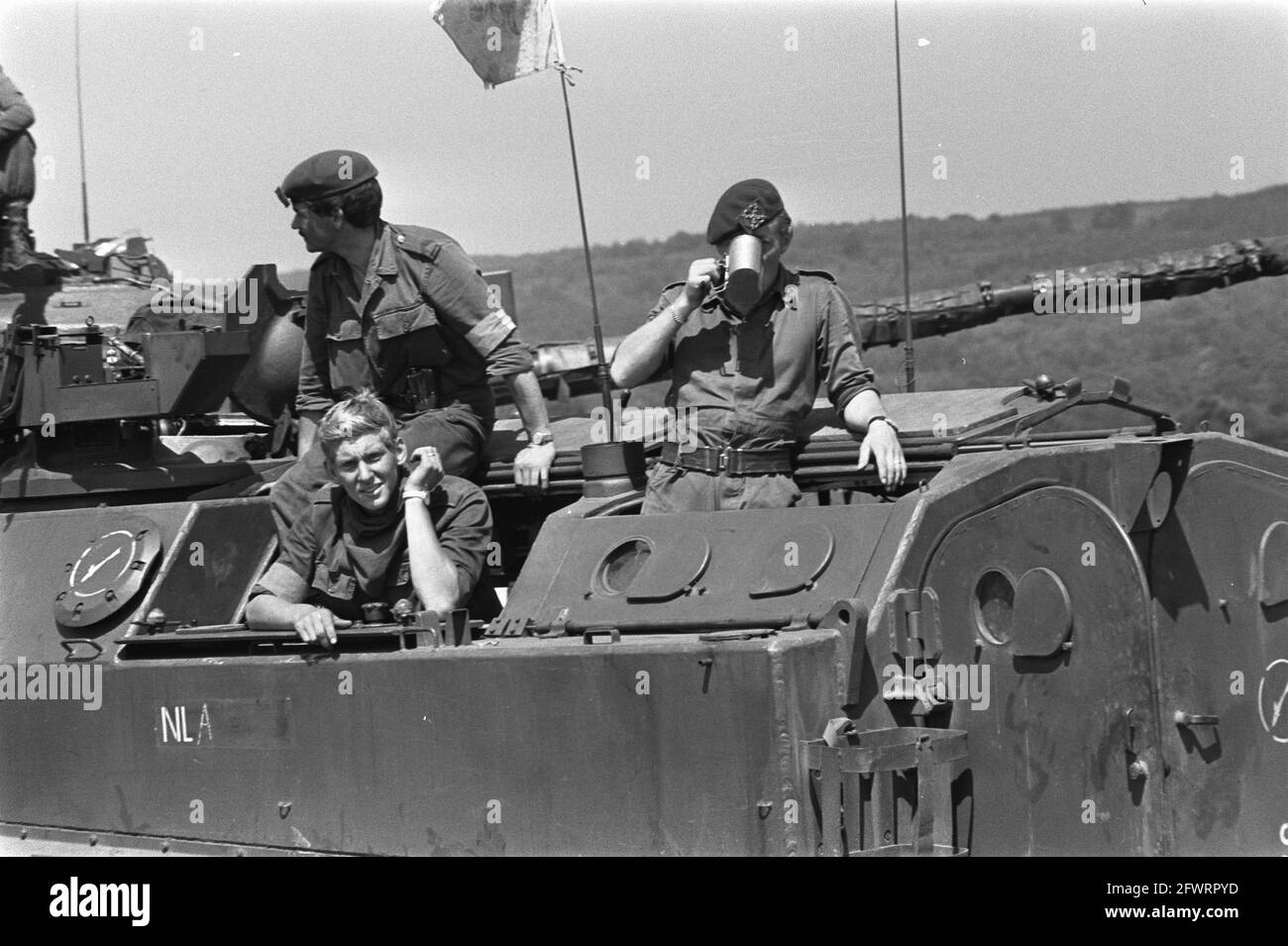 Dutch army exercises in La Courtine, France; exercise, August 7, 1970 ...