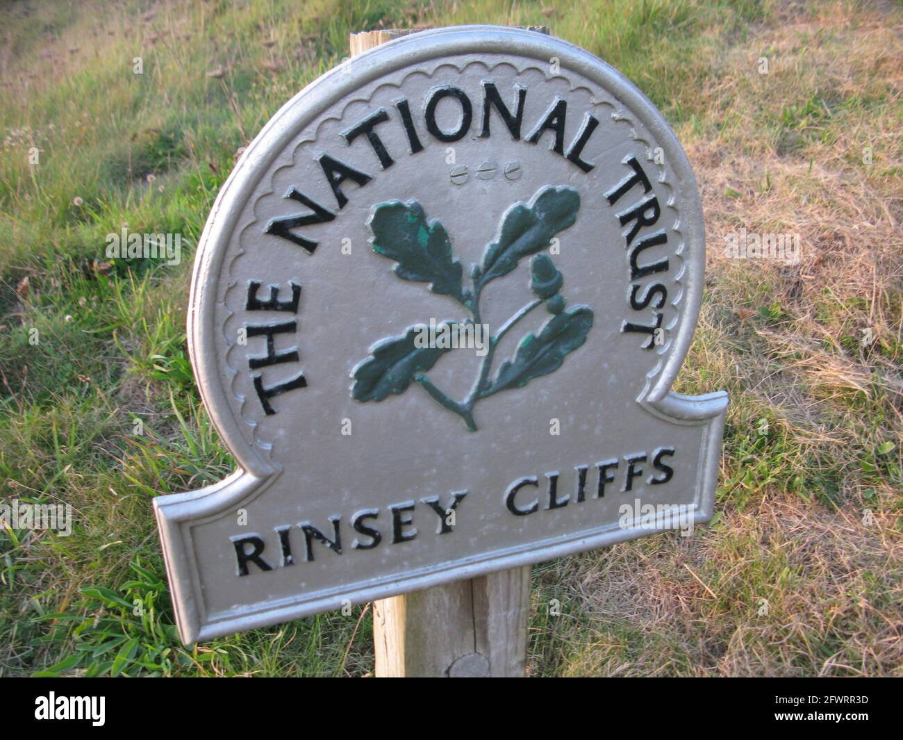 Rinsey cliffs sign. South west coast path. South Cornwall. West country ...