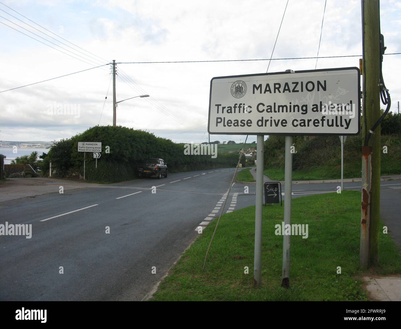 Marazion road sign hi-res stock photography and images - Alamy