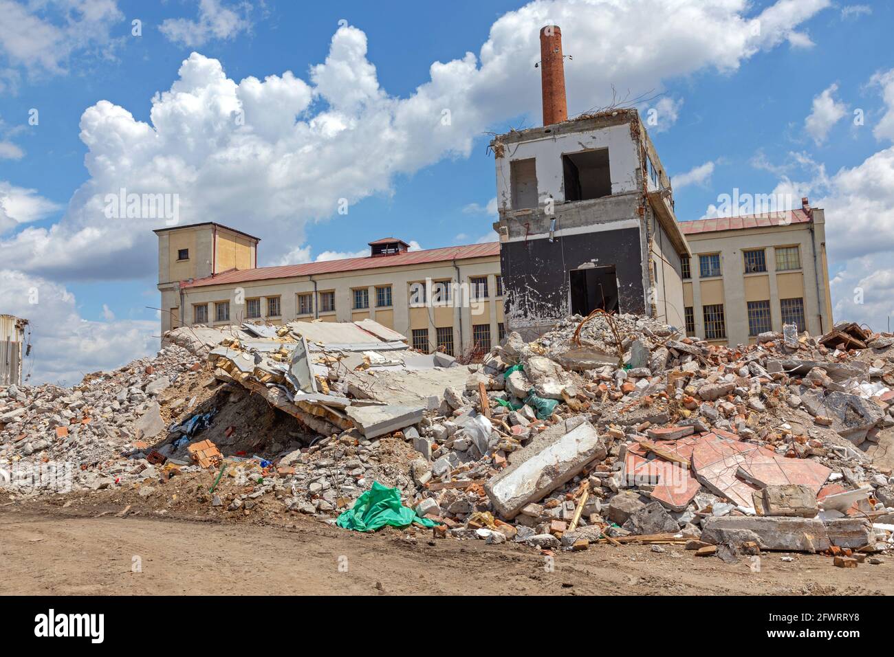 Demolition Debris Waste at Abandoned Factory Building Stock Photo - Alamy