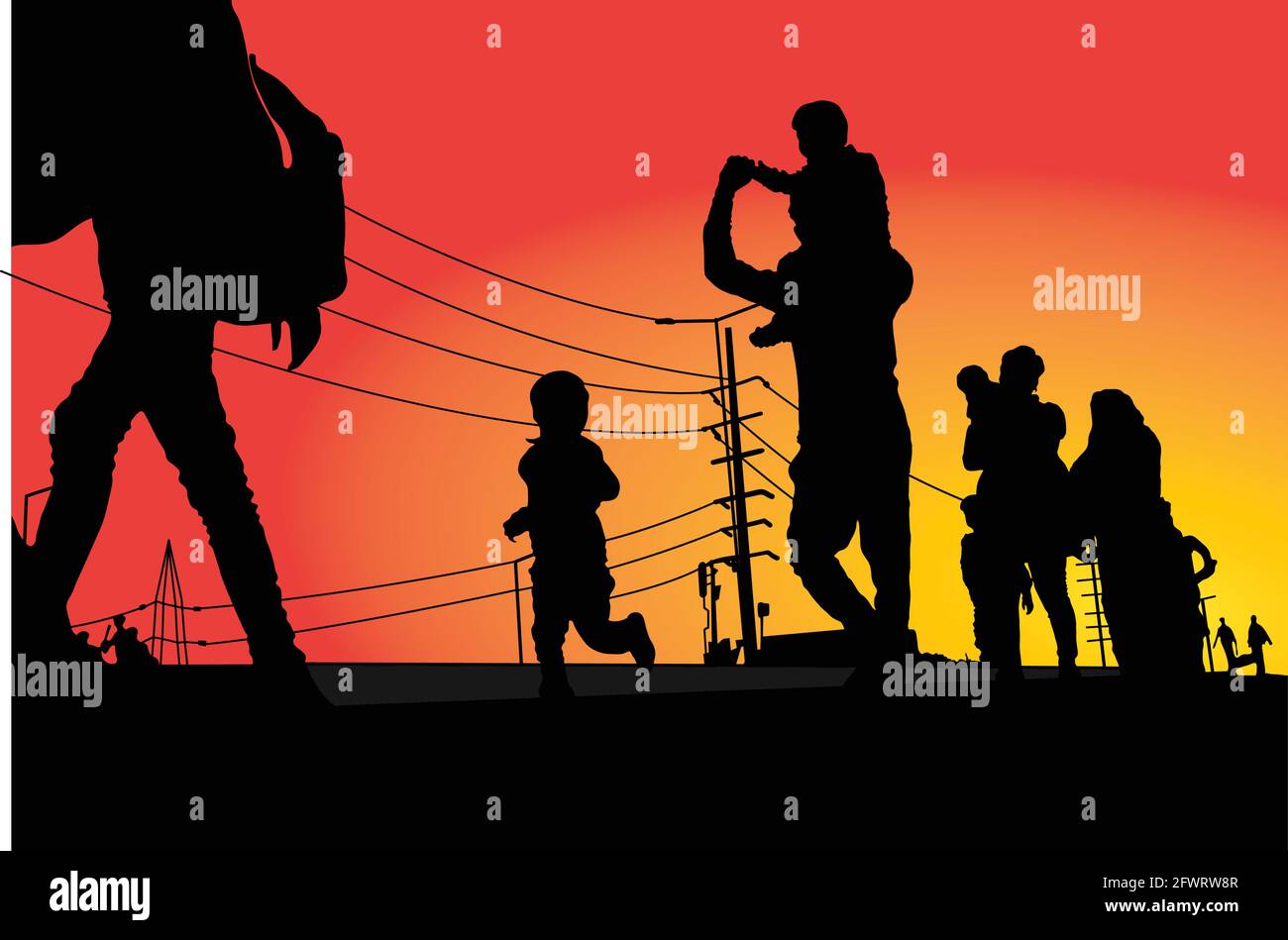 Careless family Stock Vector Images - Alamy