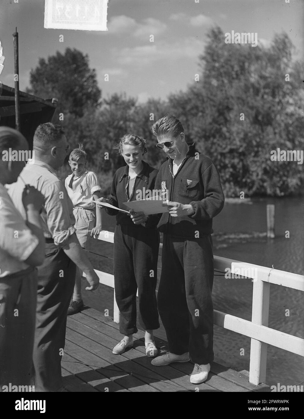 Dutch National Swimming Championships at Utrecht 100 meters back Kees ...