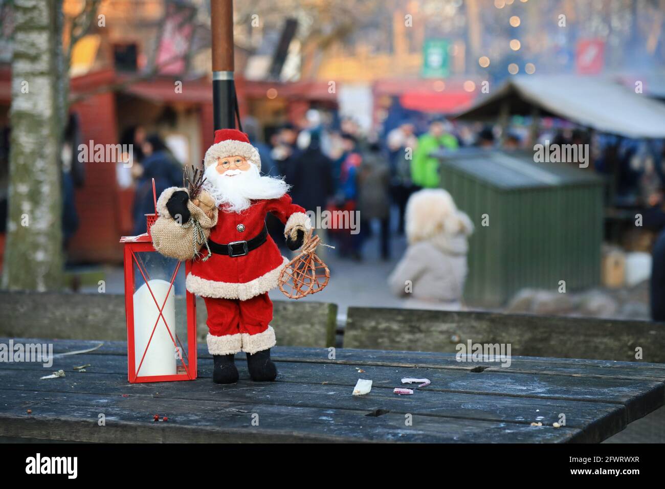 Christmas market at Skansen, in the city of Stockholm, Sweden Stock ...
