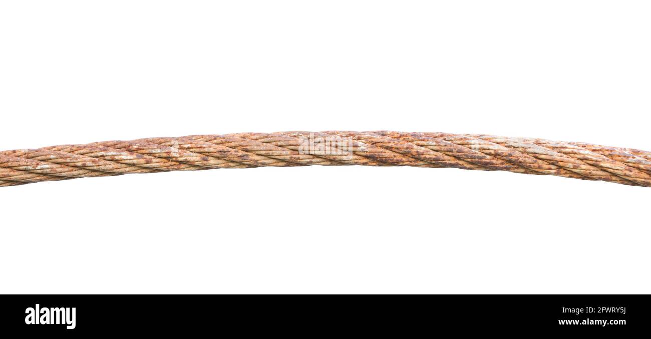 Roll of old metal wire isolated on white Stock Photo - Alamy