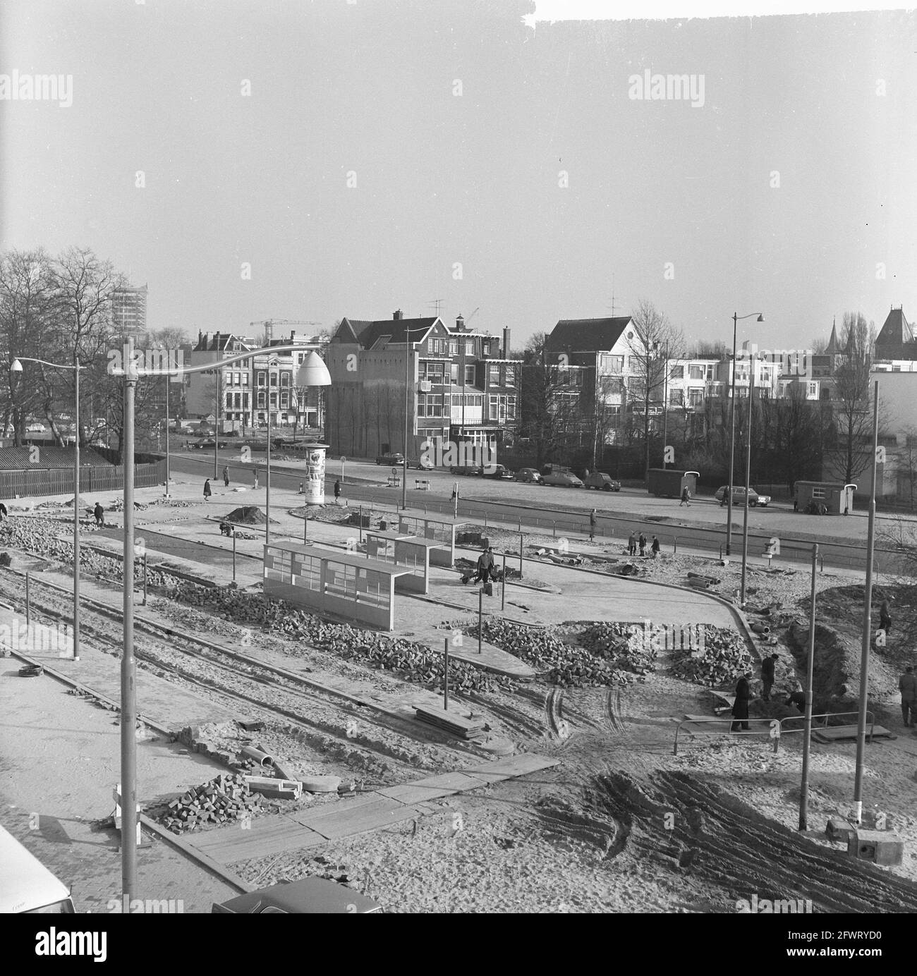 New bus station at the Rochussenstraat in Rotterdam, February 14, 1964 ...