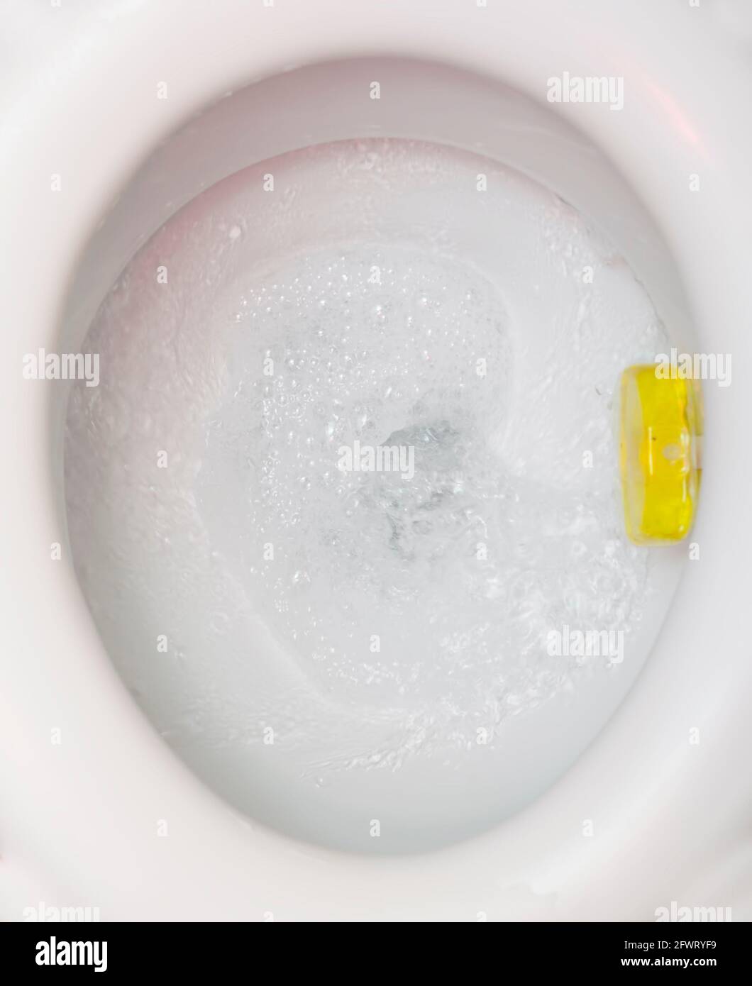 toilet water flush in the bathroom Stock Photo - Alamy