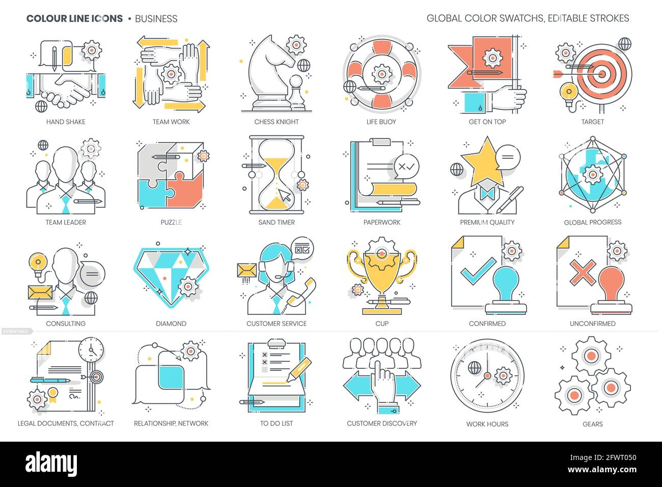 Contract related vector icon Cut Out Stock Images & Pictures - Alamy