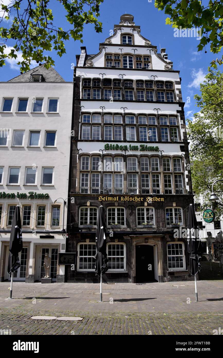 Cologne, Germany. 23rd May, 2021. Logo, lettering of the restaurant ...