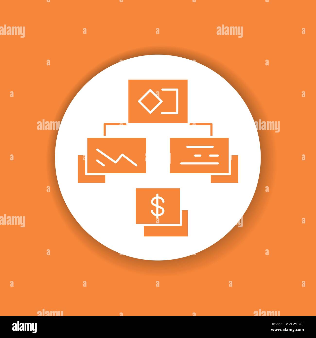 Brand management color glyph icon. Structure planning and strategy ...