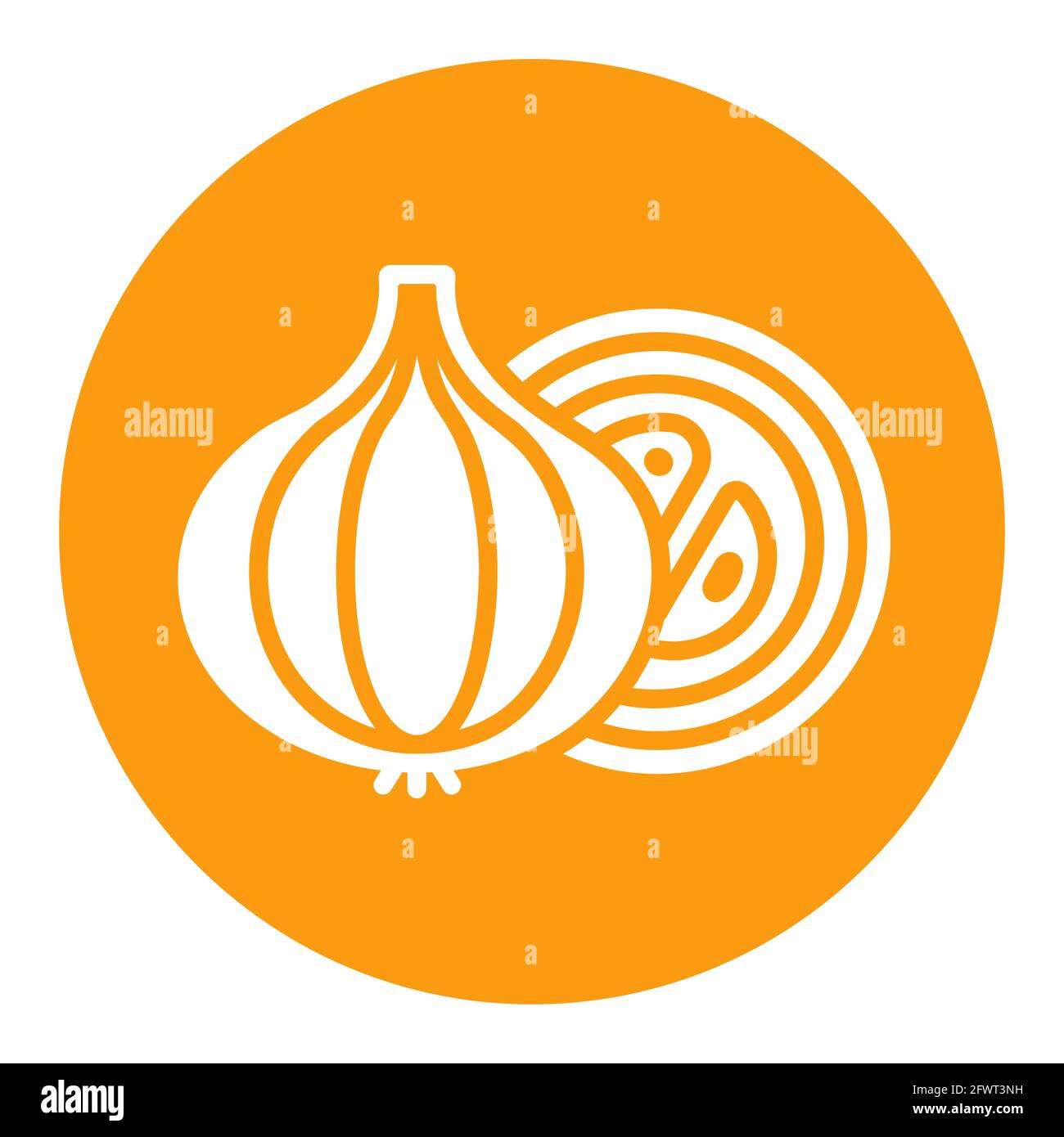 Onion vector white glyph icon. Barbecue and bbq grill sign. Vegetable ...